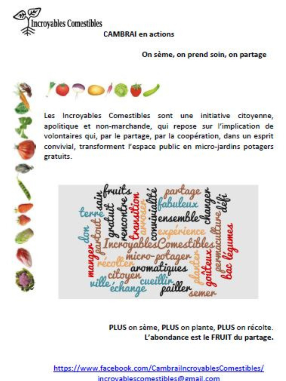 Incroyables comestibles! Incroyables comestibles!